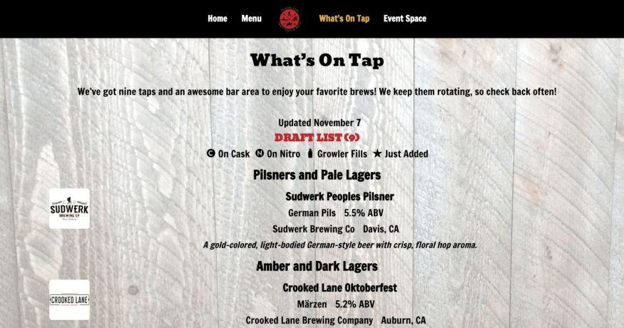 Inspiring Web Widget Examples for the Bars, Restaurants, and Breweries